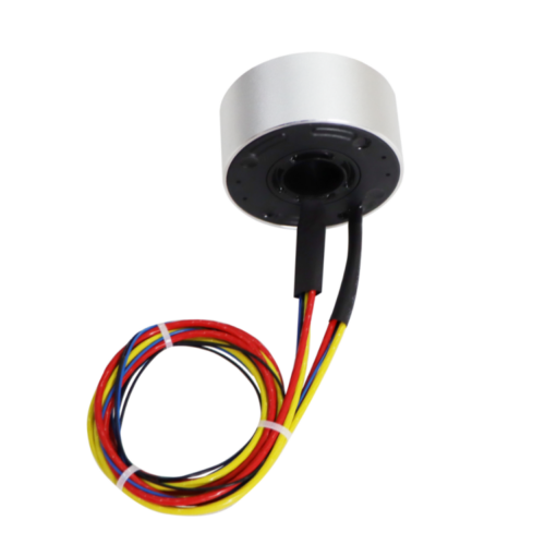 4-Wire high reliability hollow shaft slip rings for wrapping machine