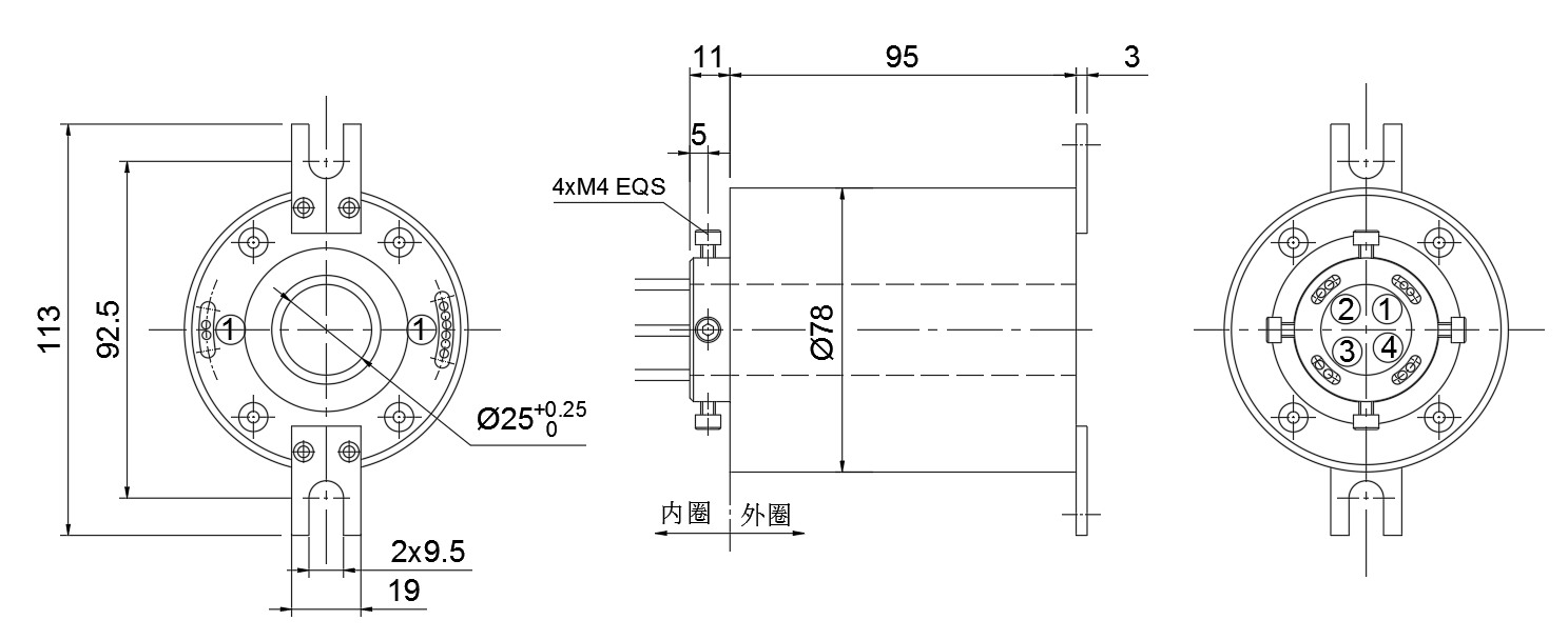 Coaxial rotary joint