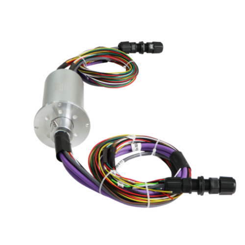 DHS078-44-002 customized Ethernet slip ring diameter 78mm hybrid power ...