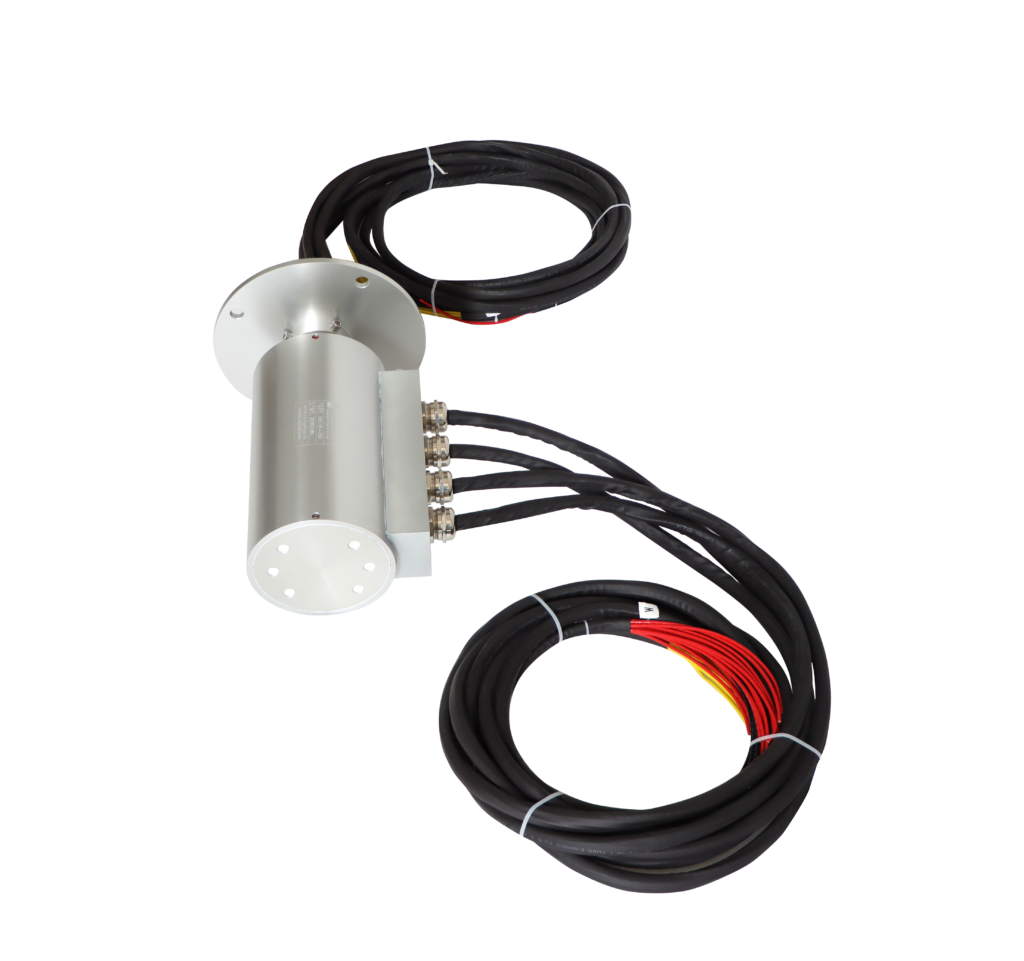 Use of conductive slip rings in construction machinery